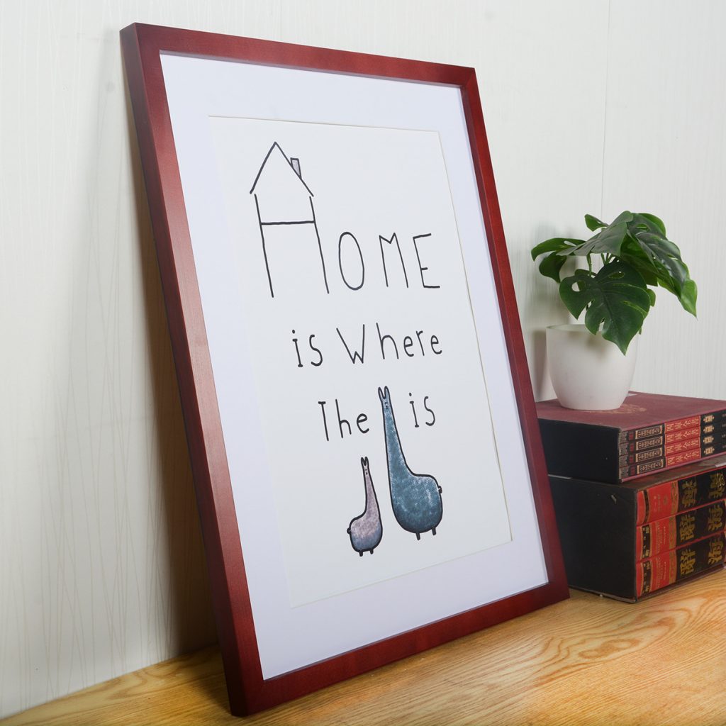 Wholesale wooden white poster advertising frame